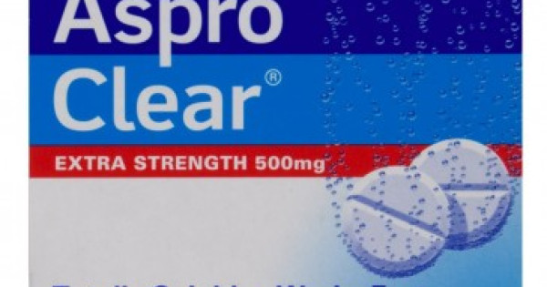 Aspro Clear 500mg 16 Effervescent Tablets - HealthPorter