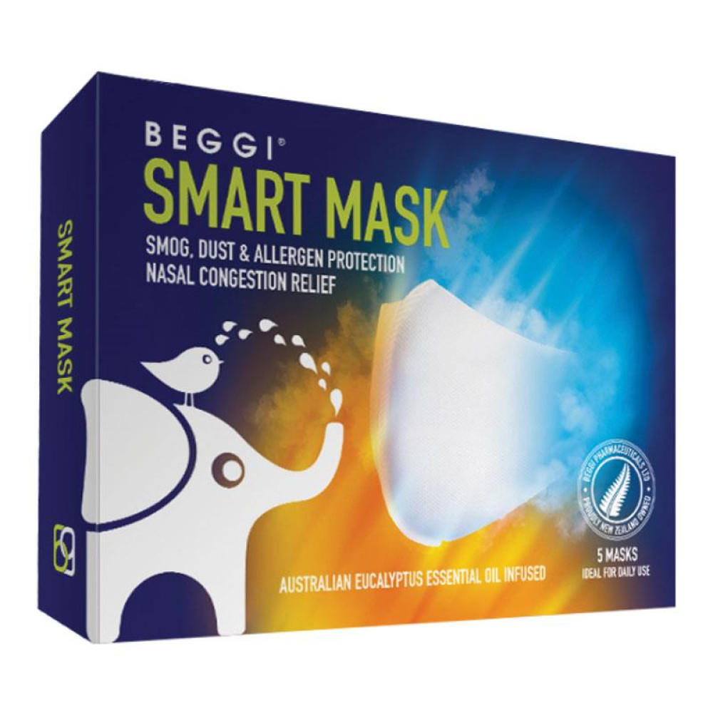 Beggi Smart Face Masks 5s White Colour | HealthPorter NZ
