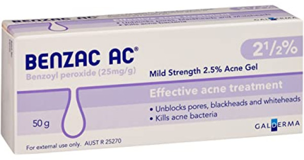 Benzac AC Gel 2.5% 60g | Acne Solutions | HealthPorter NZ