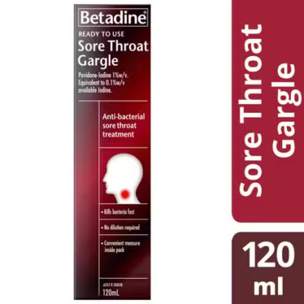Betadine Sore Throat Gargle Ready To Use | HealthPorter NZ