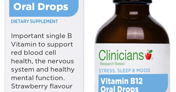 Clinicians Vitamin B12 Oral Drops 12ml | HealthPorter NZ