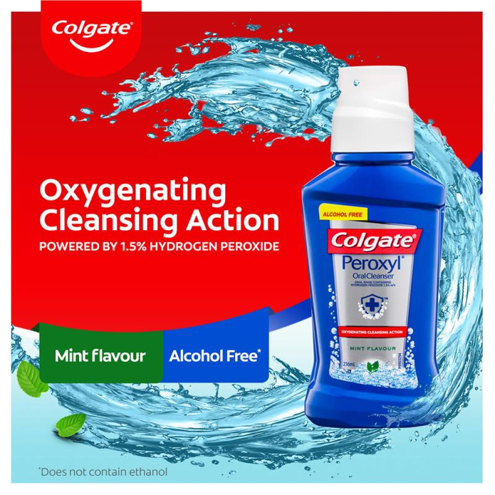 Colgate Peroxyl Oral Cleanser Mouth Rinse | HealthPorter NZ