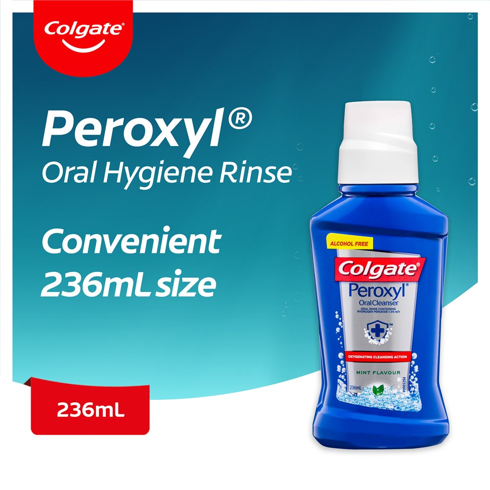 Colgate Peroxyl Oral Cleanser Mouth Rinse | HealthPorter NZ