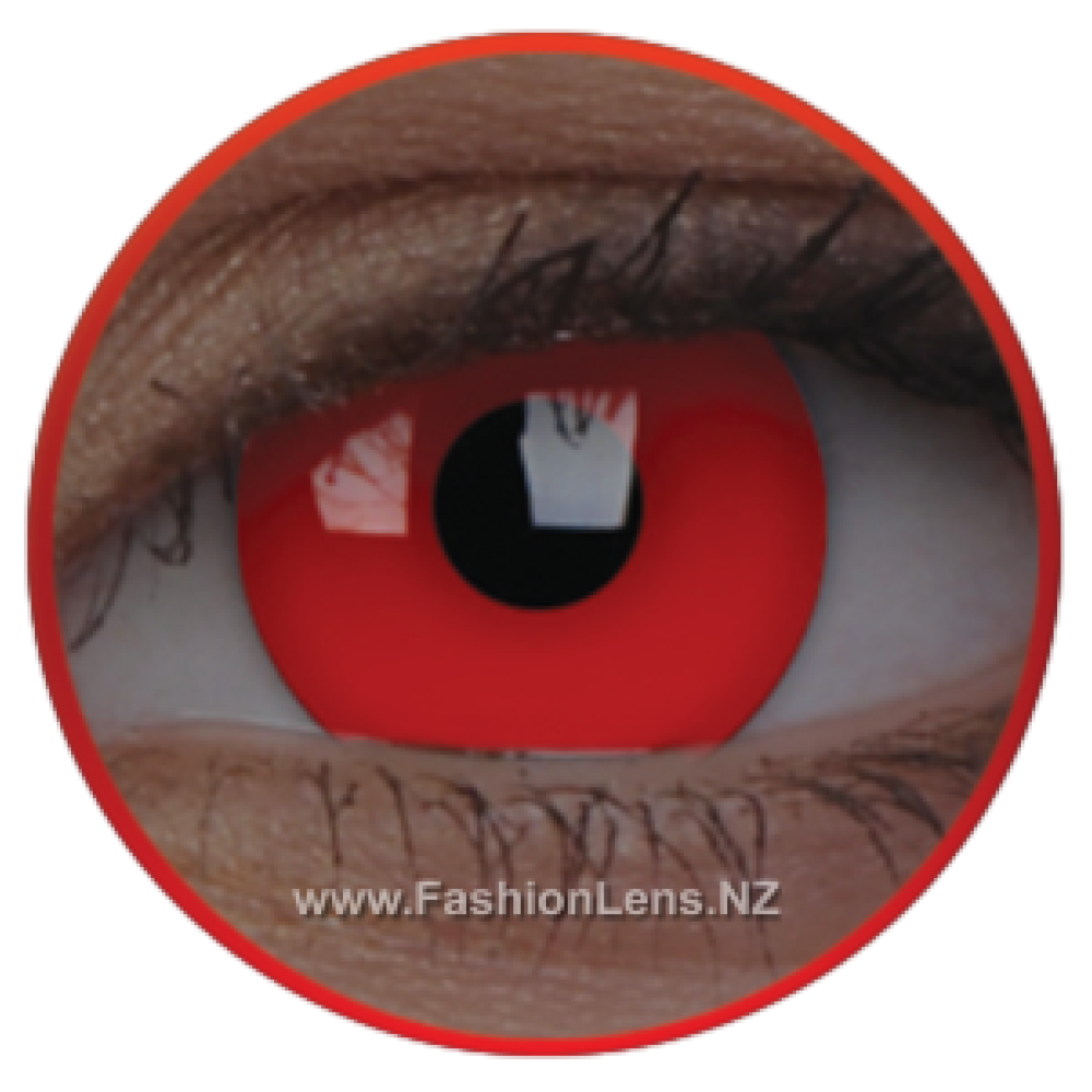 ColourVue Crazy Contact Lens Glow In Dark Red Lens - Hea ...