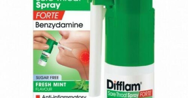 Sore Throat Spray Forte Fresh Mint Flavour 15ml |Difflam ...