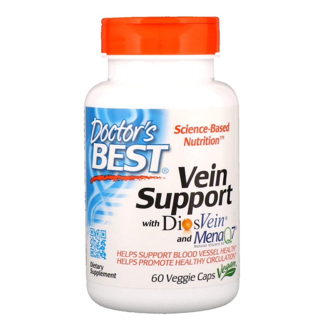 Doctor's Best Vein Support with DiosVein and MenaQ7 60 Capsules ...