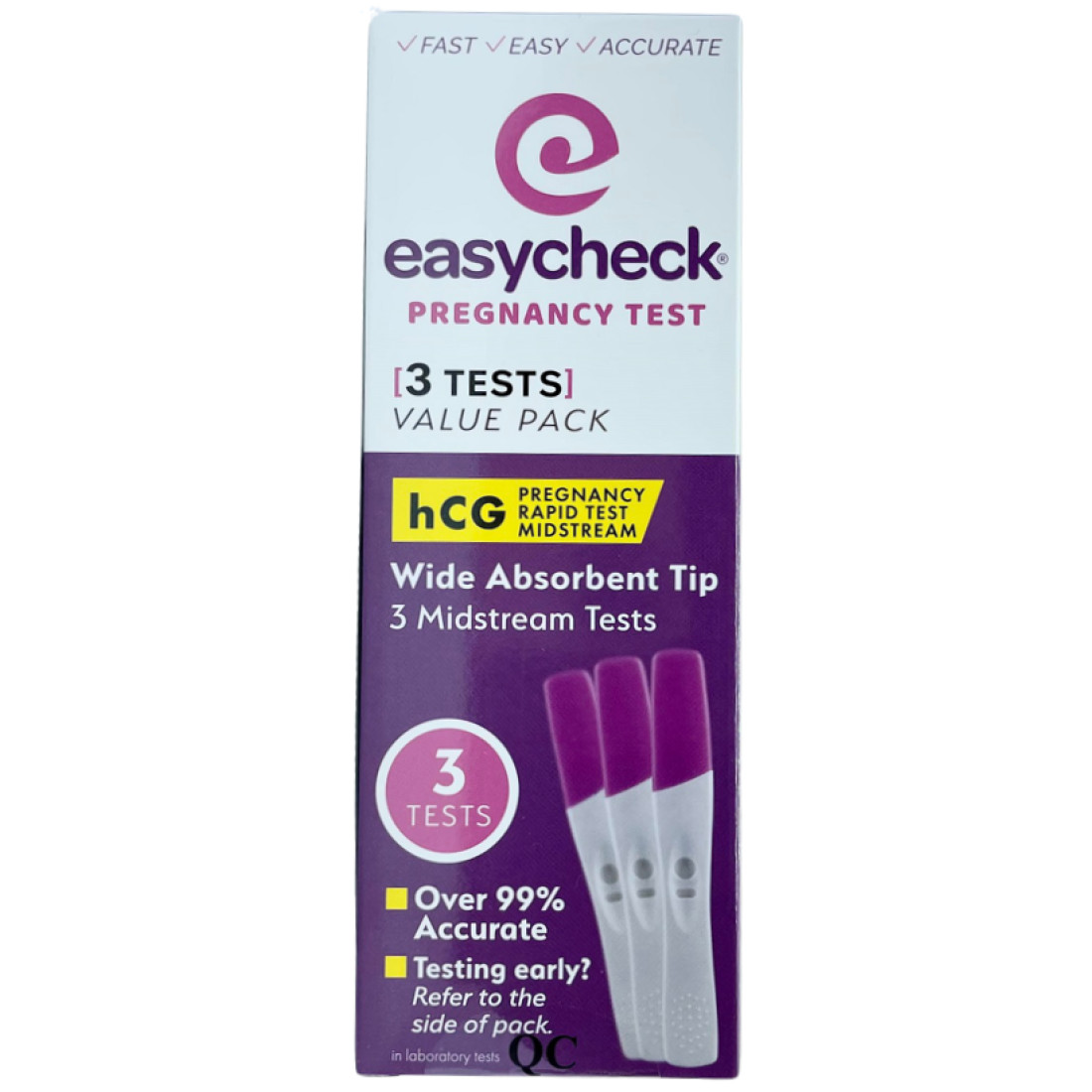 EasyCheck Pregnancy Test 3 Tests | HealthPorter NZ
