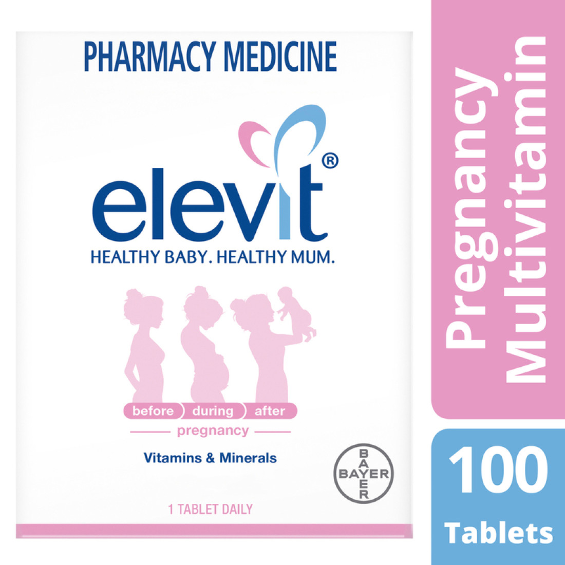 Elevit with Iodine Pregnancy Multivitamin 100 Tablets | HealthPorter ...