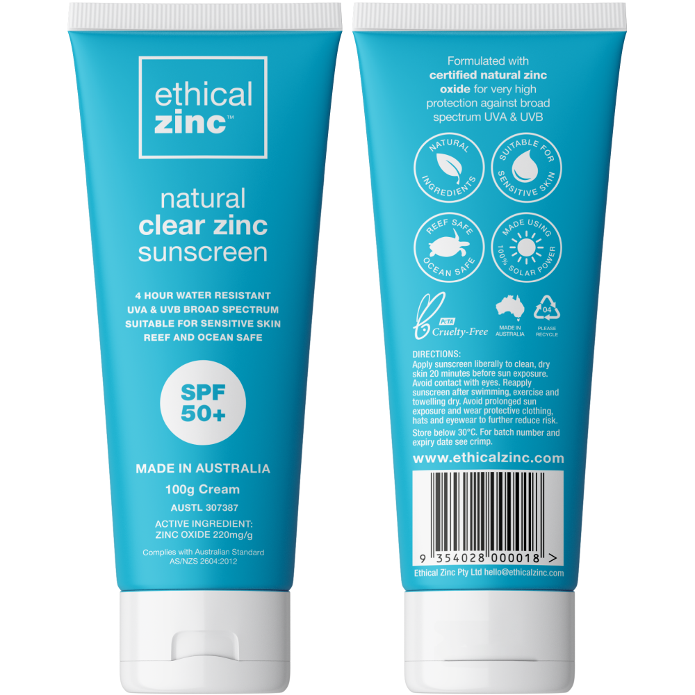 Ethical Zinc Natural Clear Zinc Sunscreen | HealthPorter NZ