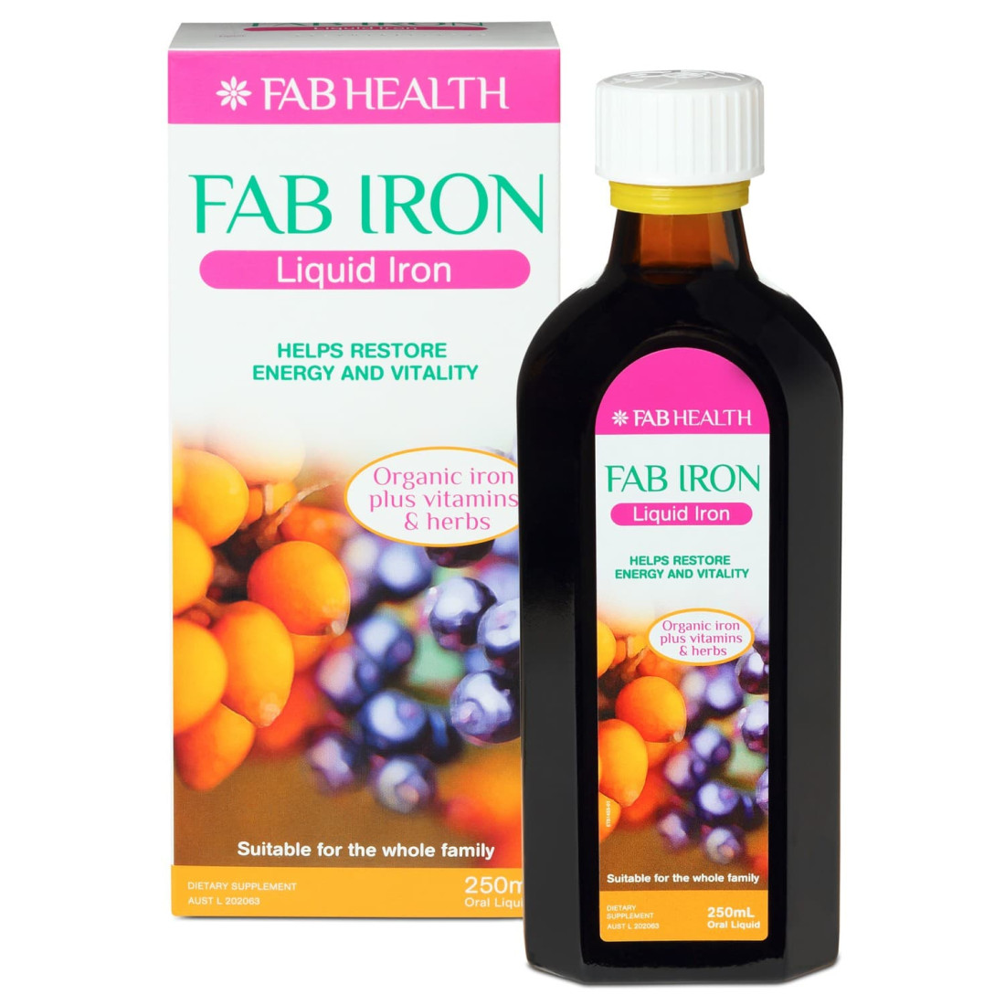 Fab Iron Liquid Iron 250ml - HealthPorter