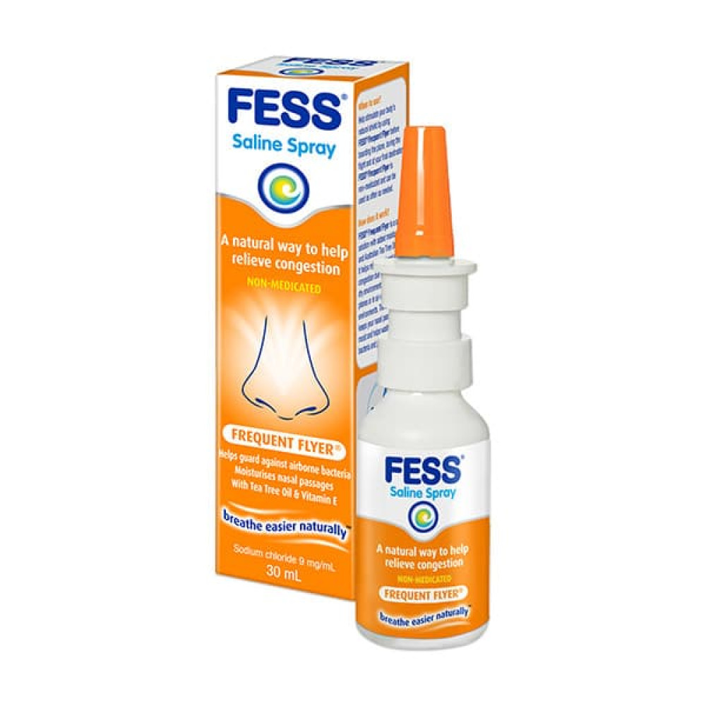 Fess Frequent Flyer Nasal Saline Spray 30ml - HealthPorter