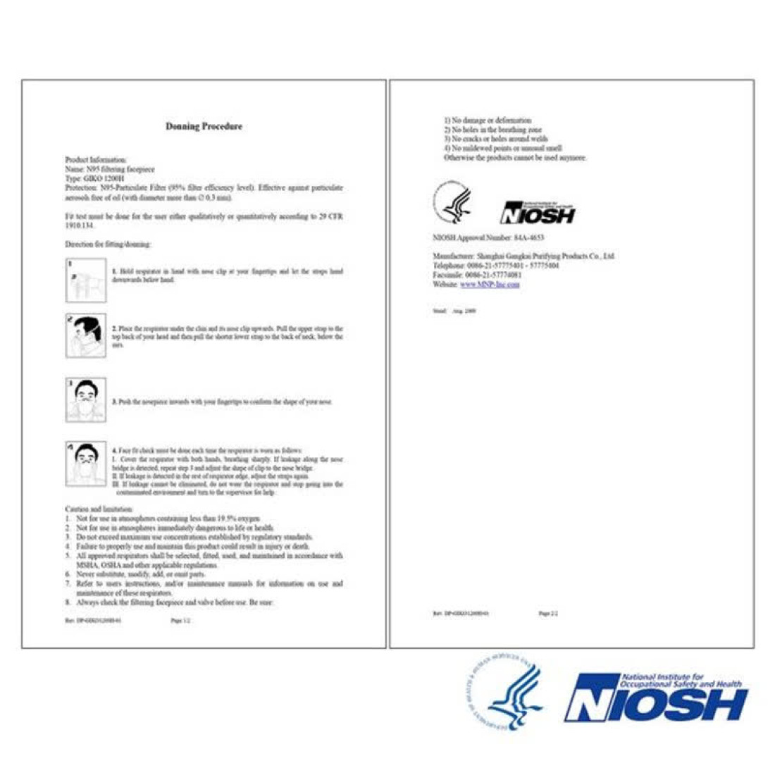 Particulate Respirator Niosh N95 Face Masks | HealthPorter ...