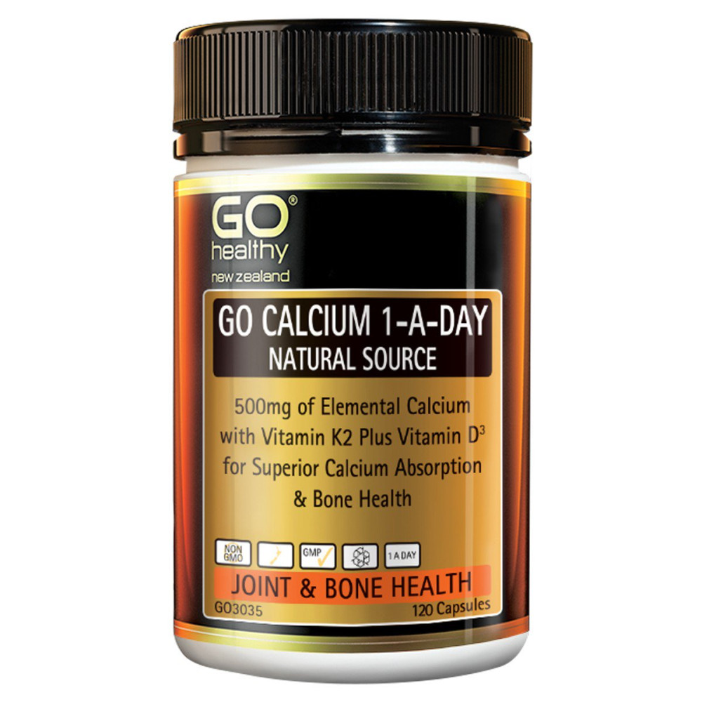 GO Healthy GO Calcium 1-A-Day 120 Capsules - HealthPorter