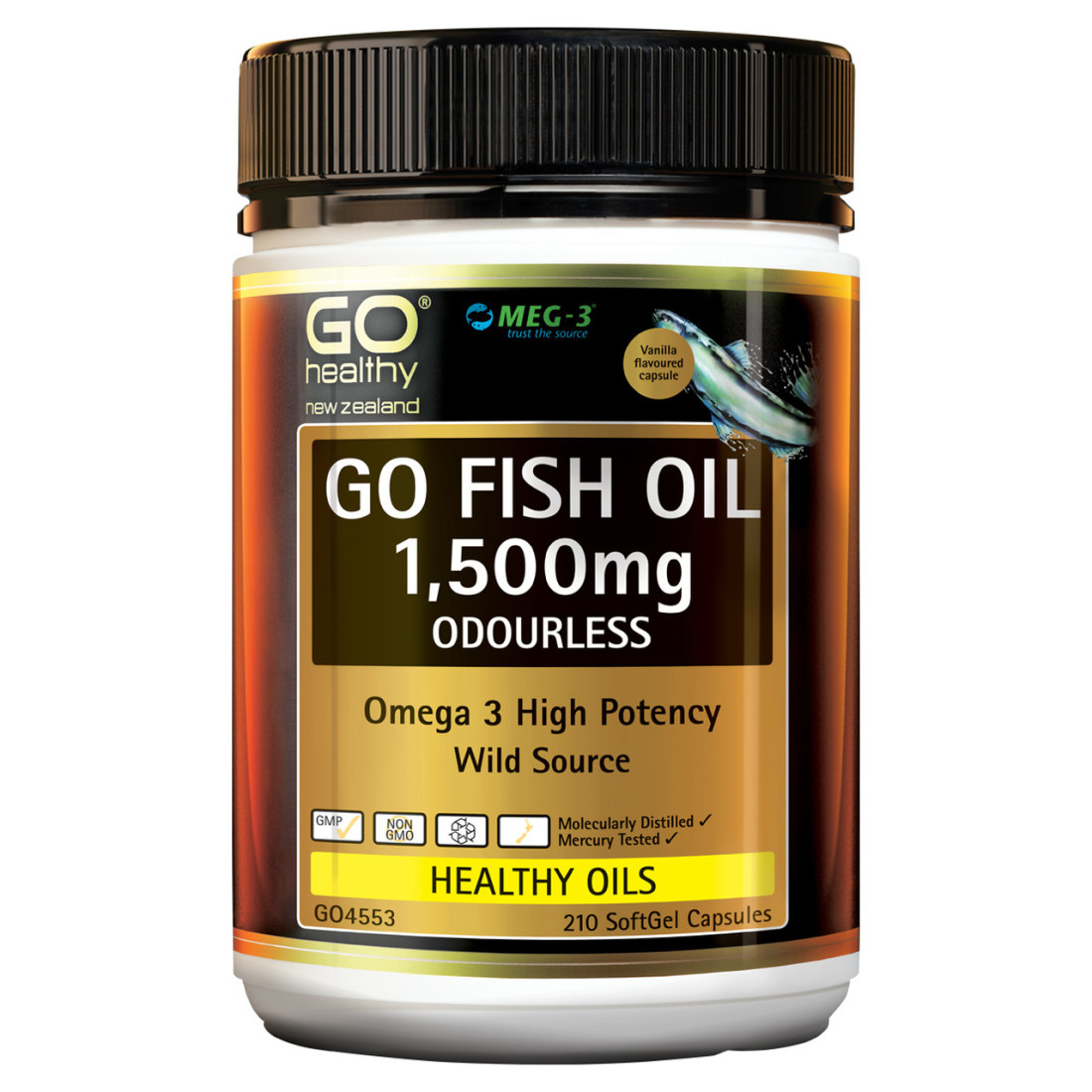 GO Healthy GO Fish Oil 1500mg Odourless 210 Capsules - H ...