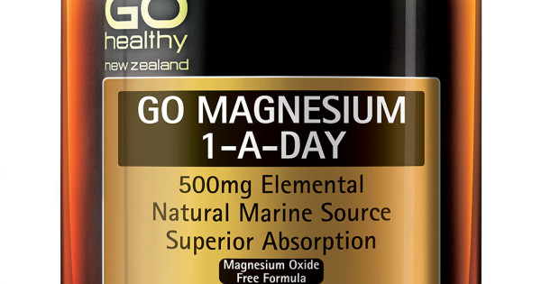GO Healthy GO Magnesium 1-A-Day 500mg 200 Capsules - Hea ...