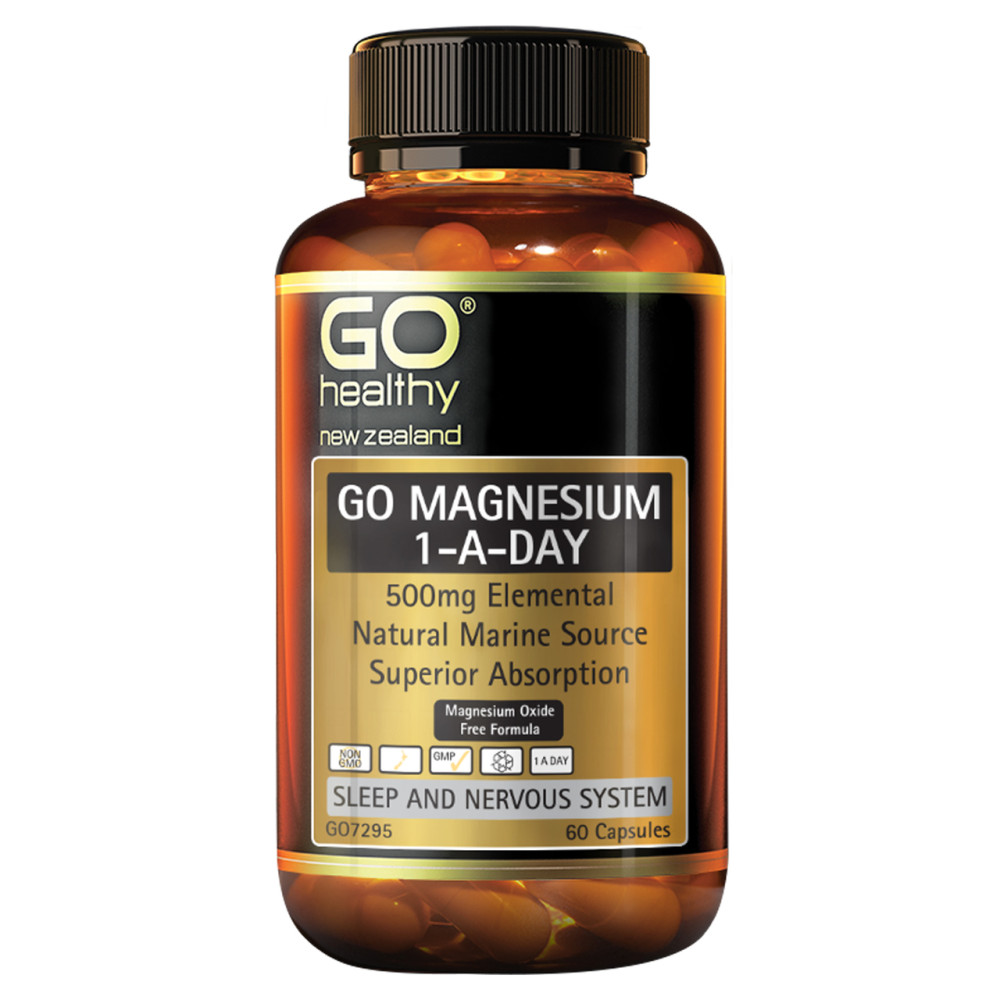 GO Healthy GO Magnesium 1-A-Day 500mg 60 Capsules - Heal ...