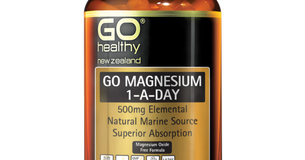 GO Healthy GO Magnesium 1-A-Day 500mg 60 Capsules - Heal ...