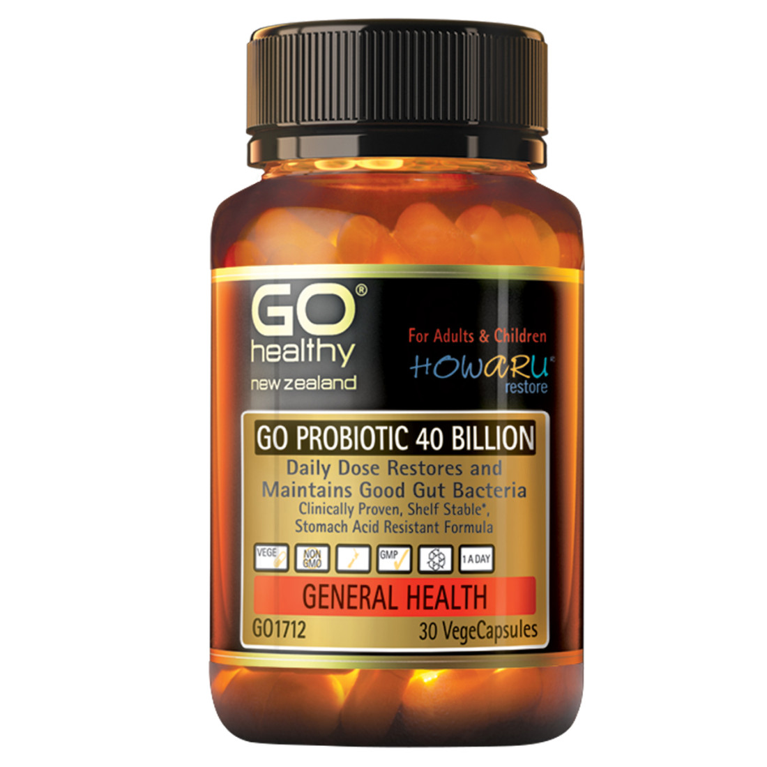 GO Healthy GO Probiotic 40 Billion 30 Capsules - HealthP ...