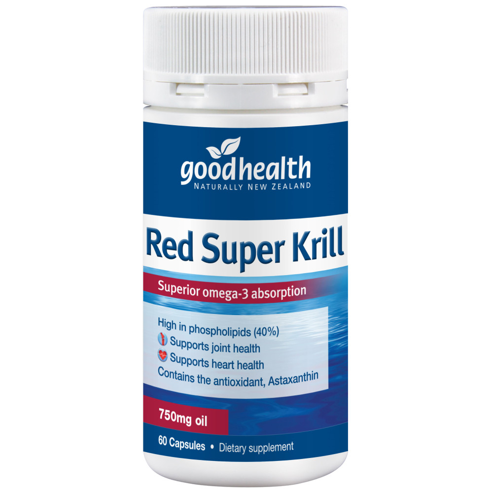 Good Health Red Super Krill 750mg 60 Capsules - HealthPorter