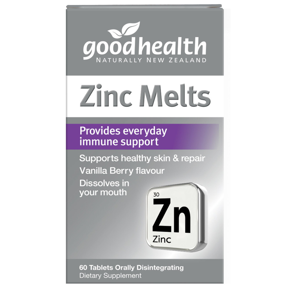 Zinc Melts 60 Tablets - Good Health | HealthPorter NZ