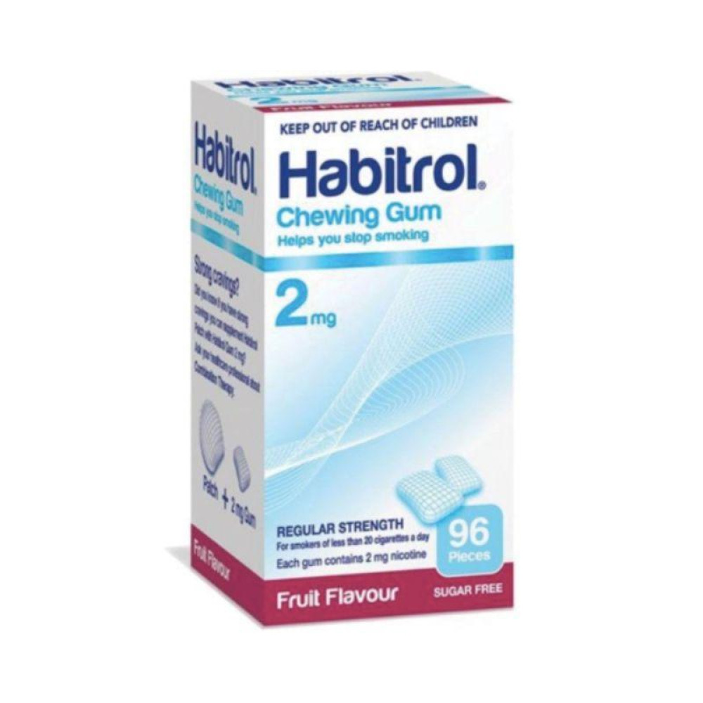 Habitrol Chewing Gum 2mg Fruit Flavour 96s | HealthPorter NZ