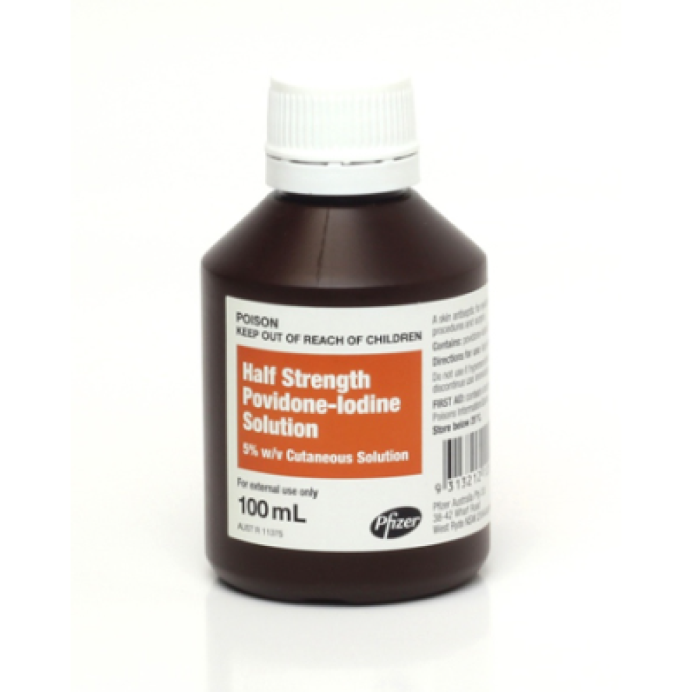 Povidone Iodine 5% Solution 100ml | HealthPorter NZ
