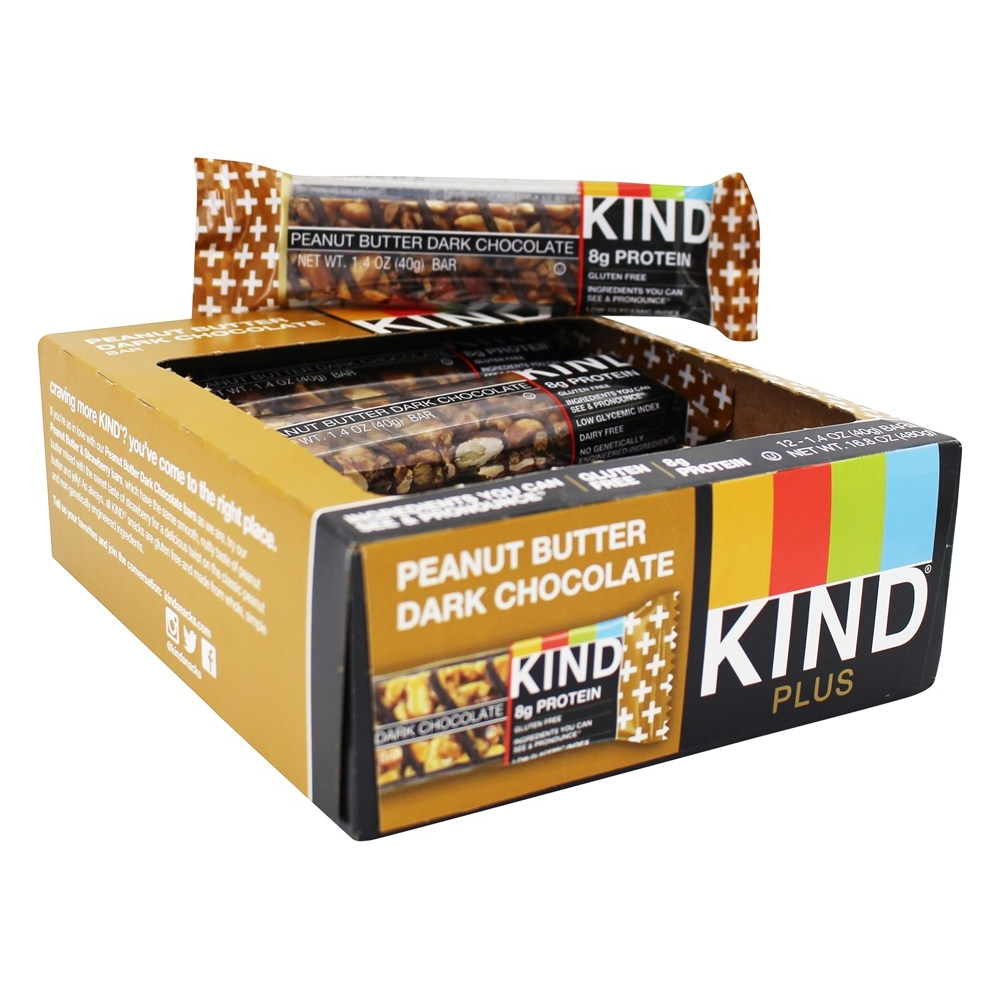 Kind Nut Bars Peanut Butter Dark Chocolate Box Of 12 - H ...