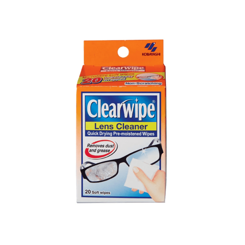 Kobayashi Clearwipe Lens Cleaner 20 Soft Wipes - HealthP ...