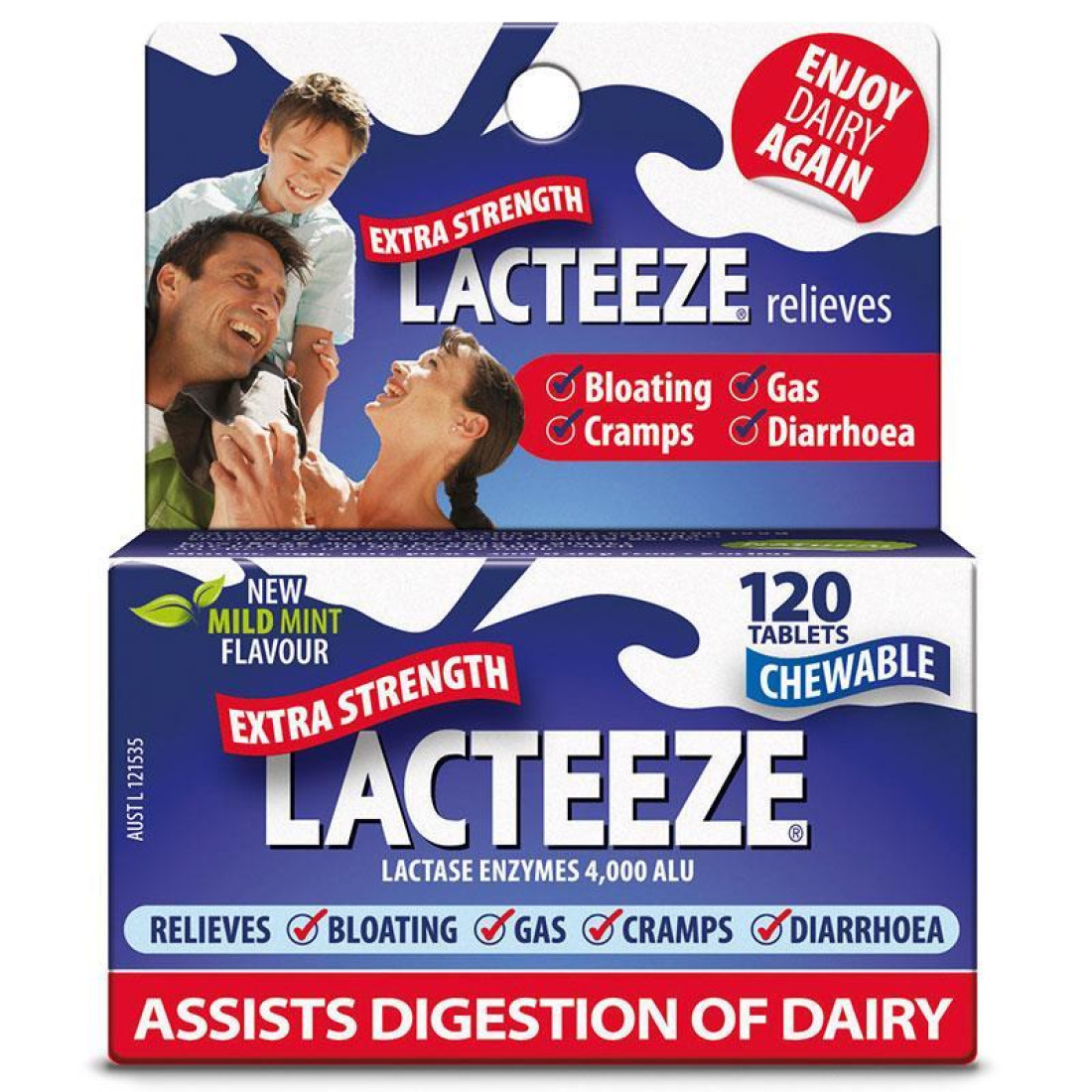 Lacteeze Extra Strength Lactase Enzymes 120 Tablets - He ...