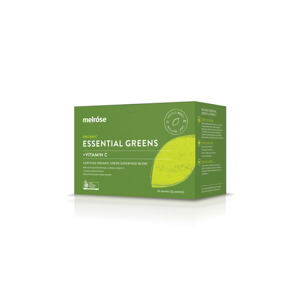 Melrose Organic Essential Greens with Vitamin C 30 x 3g Sachets ...