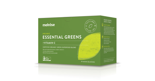 Melrose Organic Essential Greens with Vitamin C 30 x 3g Sachets ...