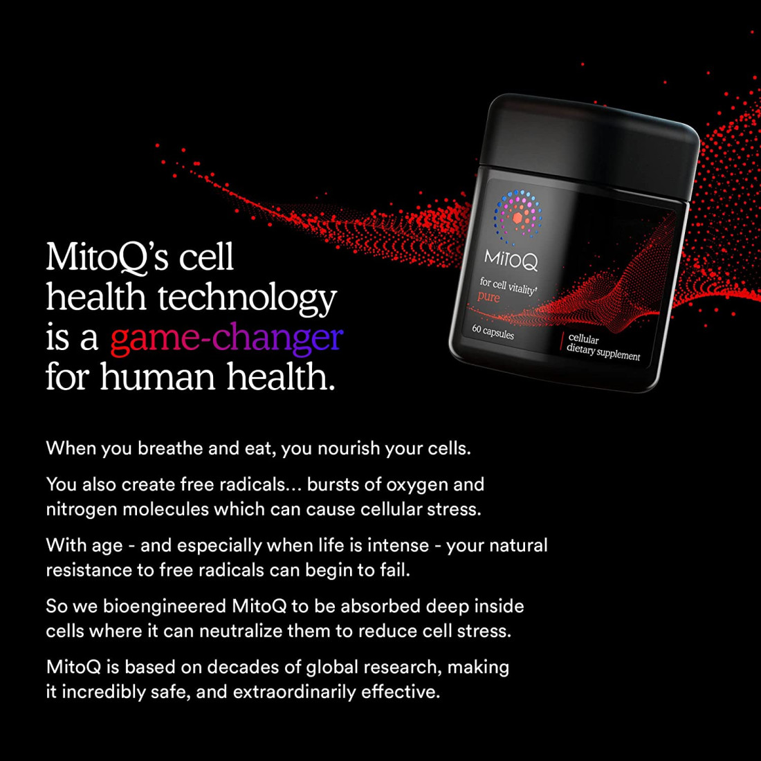 MitoQ Antioxidant 5mg 60 Capsules | HealthPorter NZ
