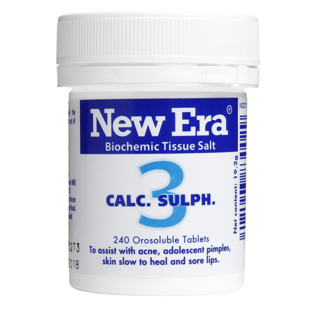 New Era Tissue Salt No.3 Calc. Sulph. 240 Tablets - Heal ...