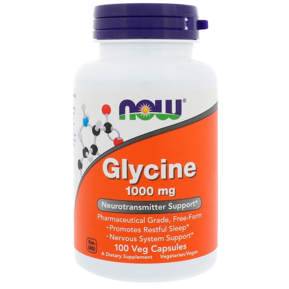 Glycine 1000mg 100 Capsules - Now Foods | HealthPorter NZ