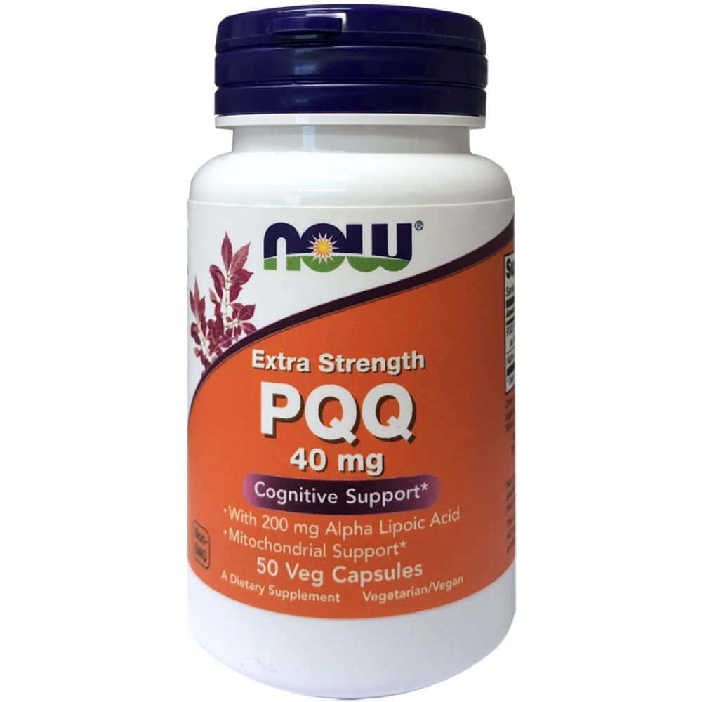 Now Foods PQQ Extra Strength 40mg 50 Capsules - HealthPorter