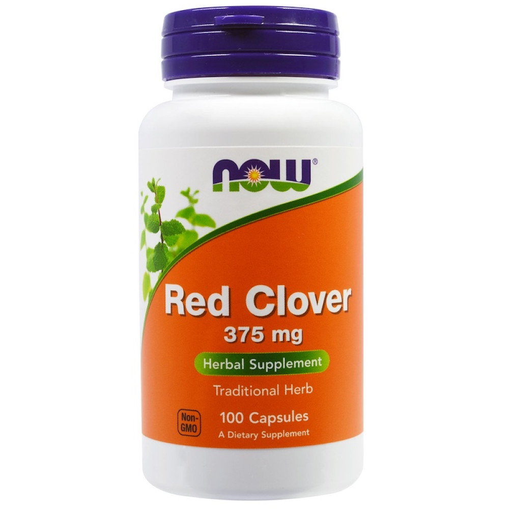 Now Foods Red Clover 375mg 100 Capsules - HealthPorter