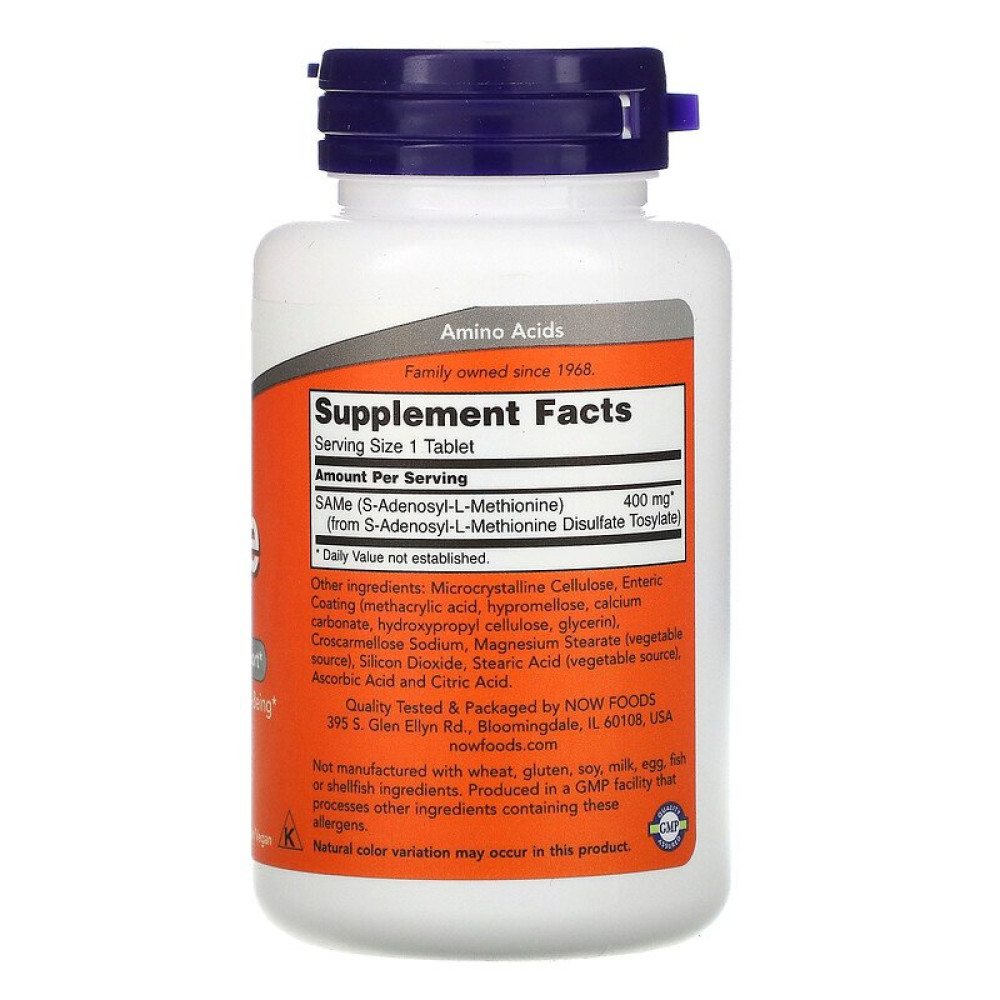 SAMe 400mg 30 Tablets - Now Foods | HealthPorter NZ