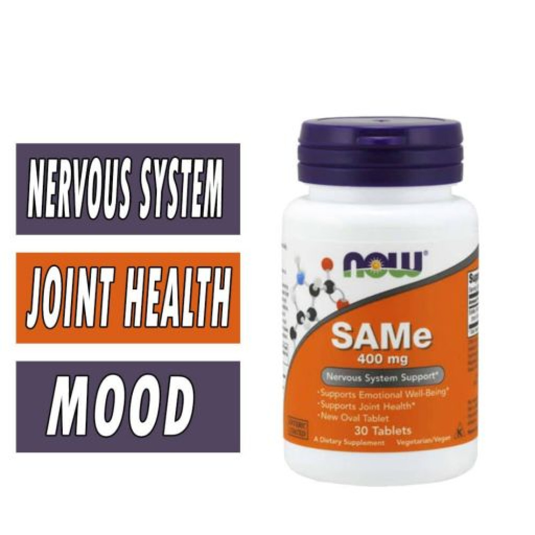 SAMe 400mg 30 Tablets - Now Foods | HealthPorter NZ