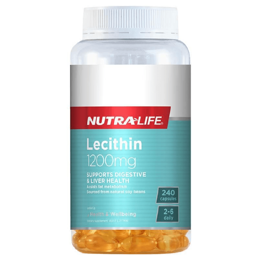 Lecithin 1200mg 240 Capsules - NutraLife | HealthPorter NZ