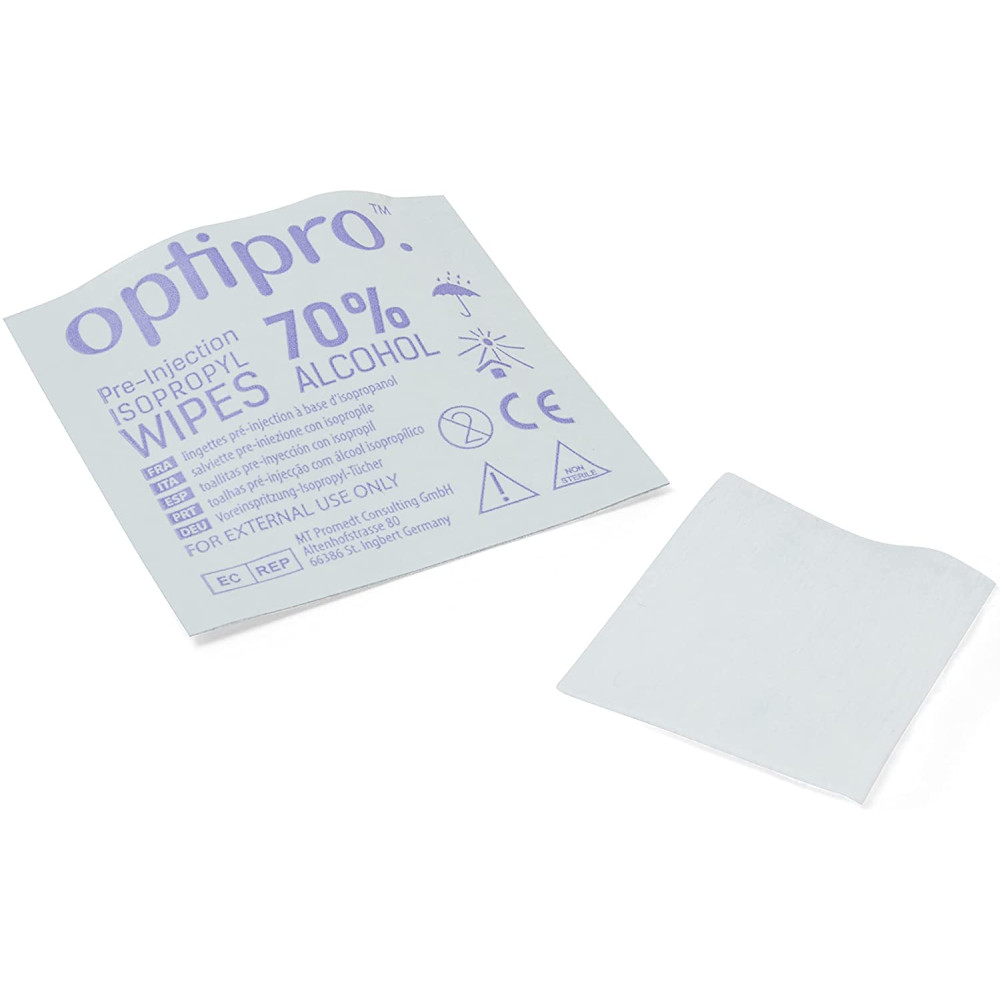70% Alcohol Pre-Injection Wipes - OptiPro | HealthPorter NZ