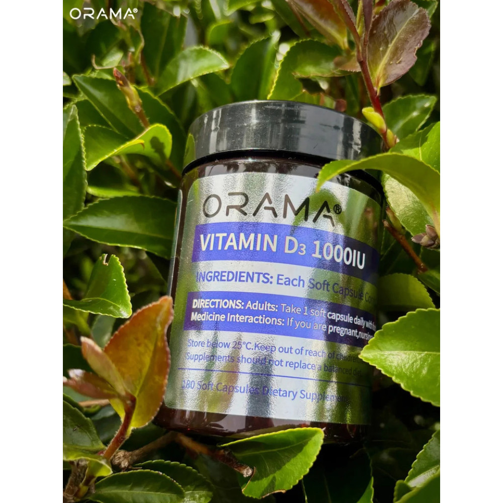 ORAMA Vitamin D3 1000IU 180 Soft Capsules | HealthPorter NZ