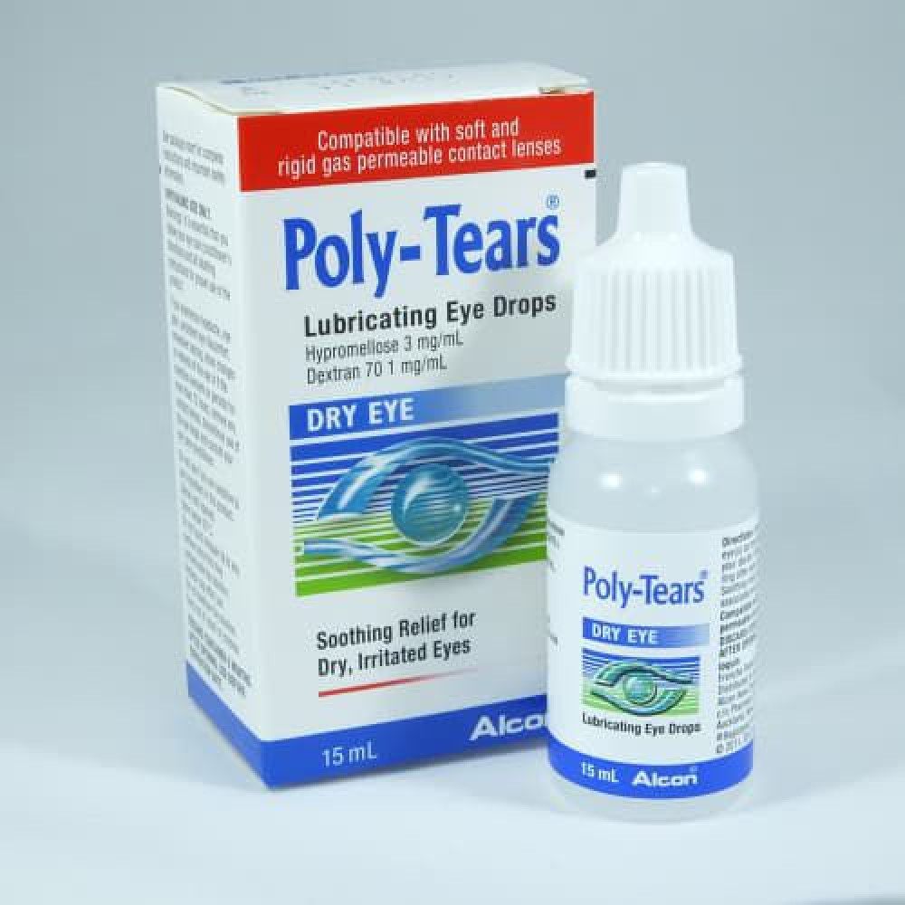 Poly-Tears Lubricating Eye Drops 15ml - HealthPorter