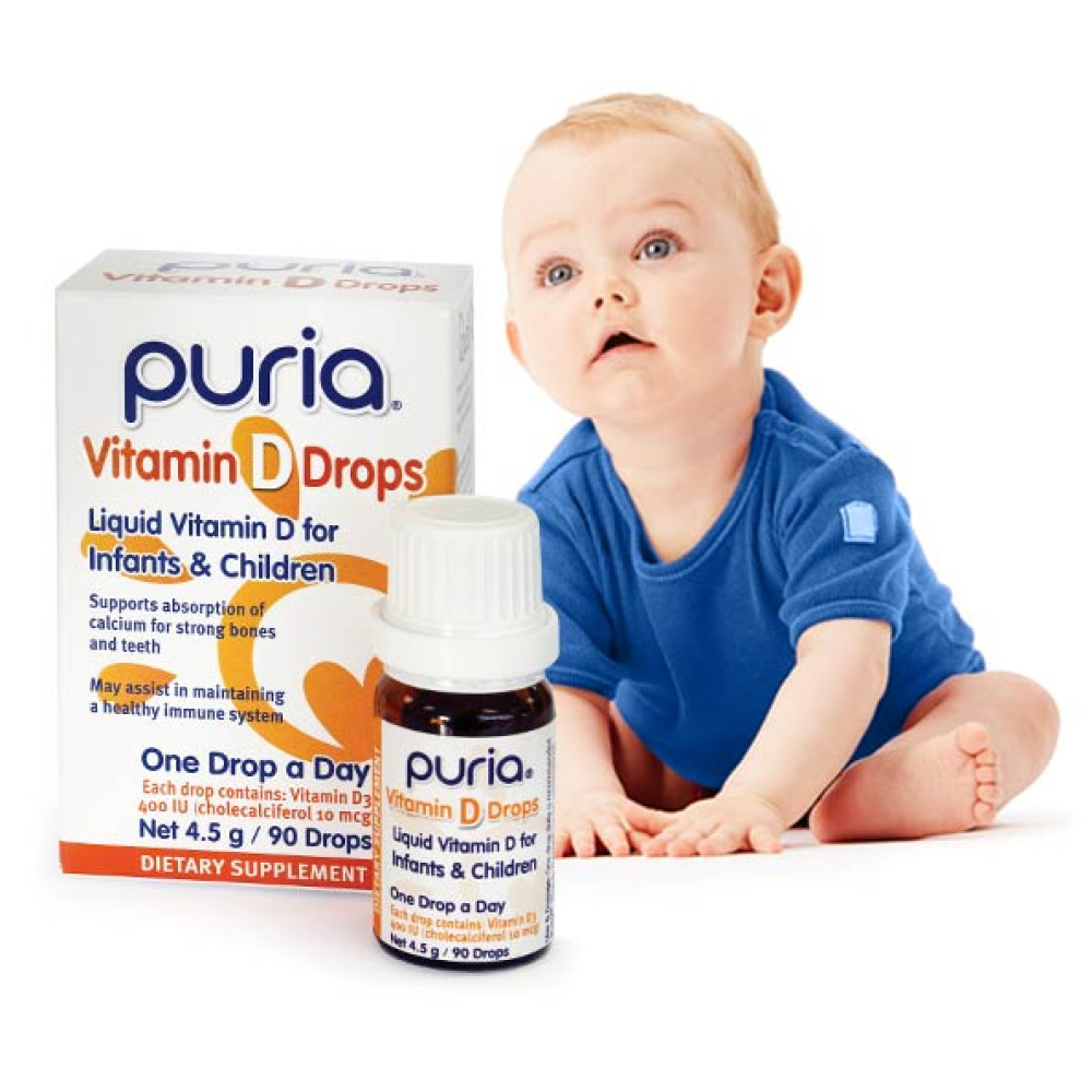 Vitamin D Drops for Infants & Children 90 Drops | Puria ...