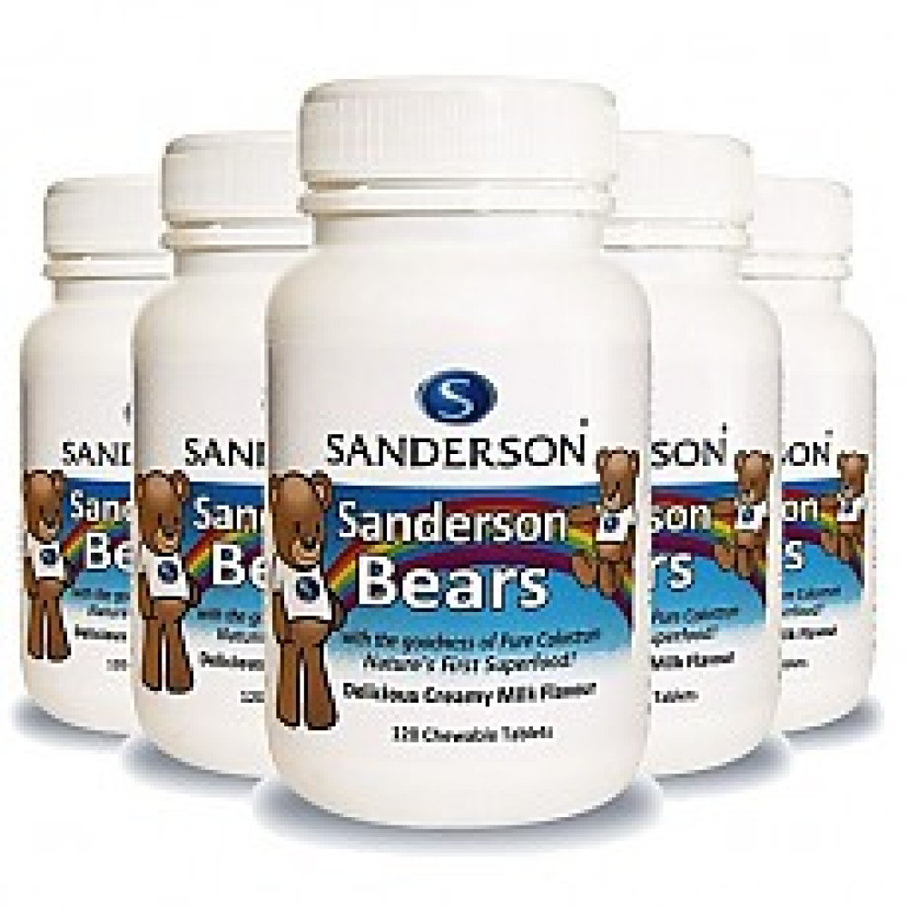 Sanderson Bears Colostrum Chewable Milk Flavour 120 Tablets ...