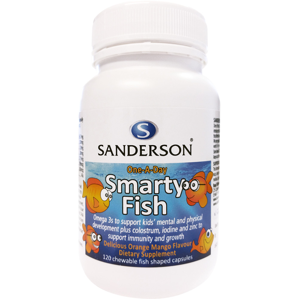 Sanderson Smarty Fish Omega 3 120 Chewable Capsules - HealthPorter ...