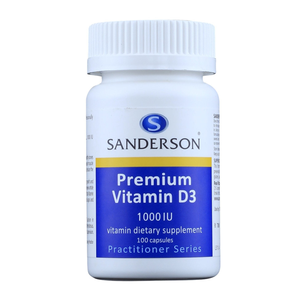 Premium Vitamin D3 1000iu 100 Capsules | Sanderson - HealthPorter ...