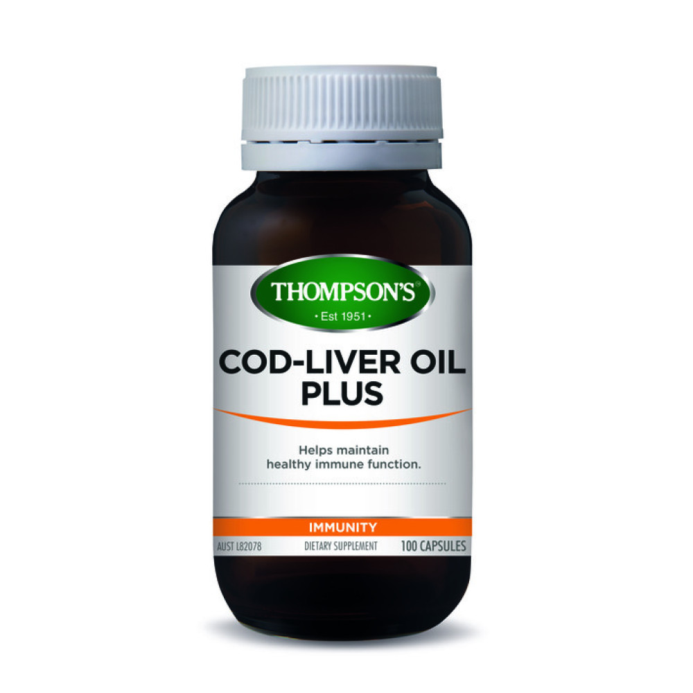 Thompson's Cod Liver Oil 100 Capsules - HealthPorter