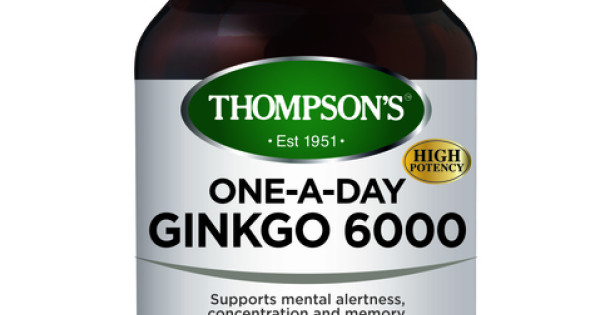 Thompson's Ginkgo 6000mg One A Day 30 Capsules - HealthP ...