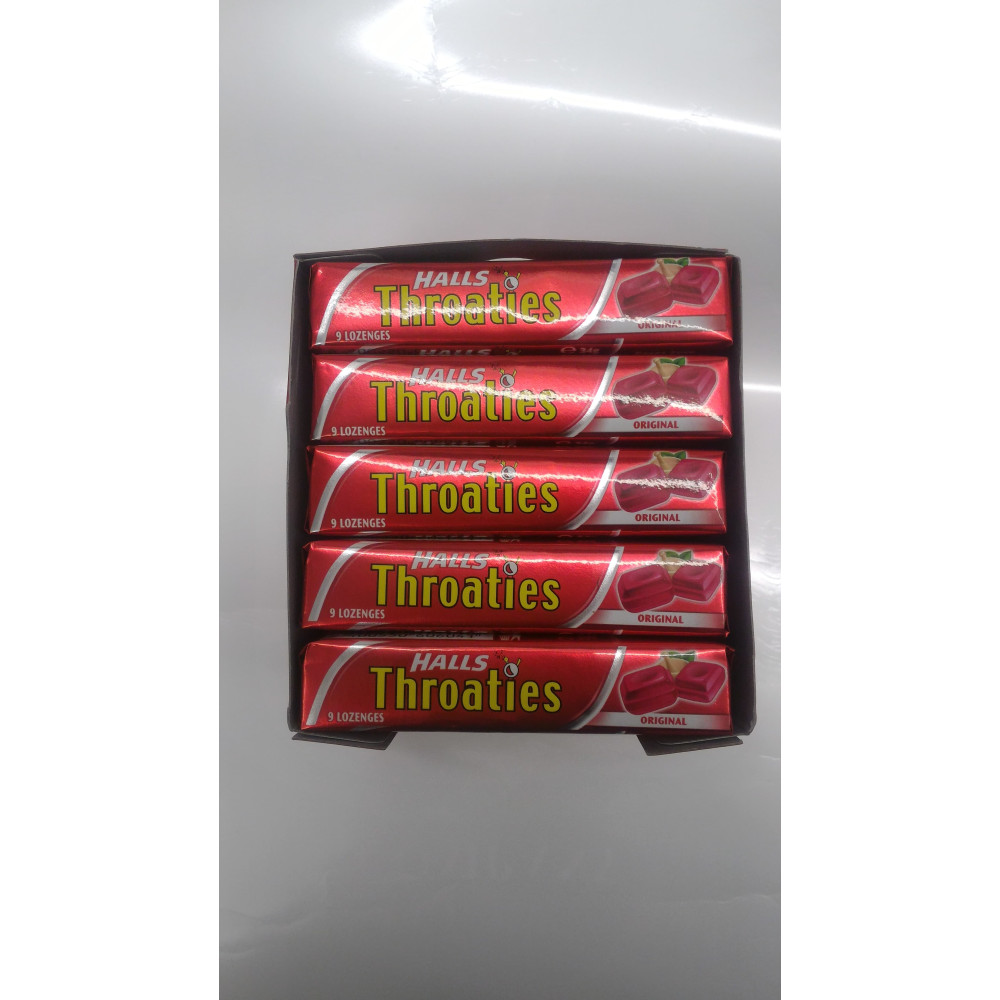 Halls Throaties Original 20 Sticks Per Box - HealthPorter