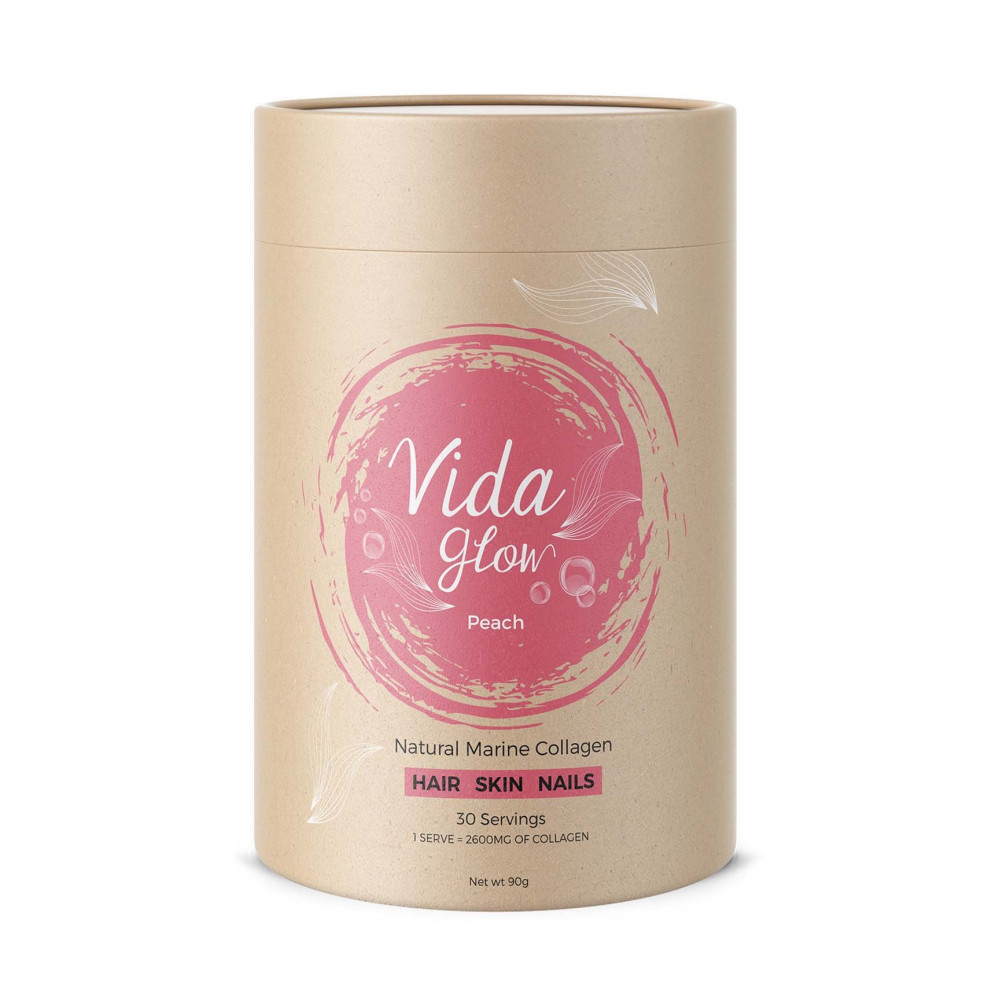 Vida Glow Natural Marine Collagen Peach 30 x 3g Sachets